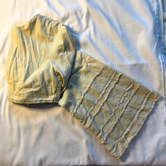 FARM Rio | Tops | Farm Rio Jeans Crop Top Size M | Poshmark